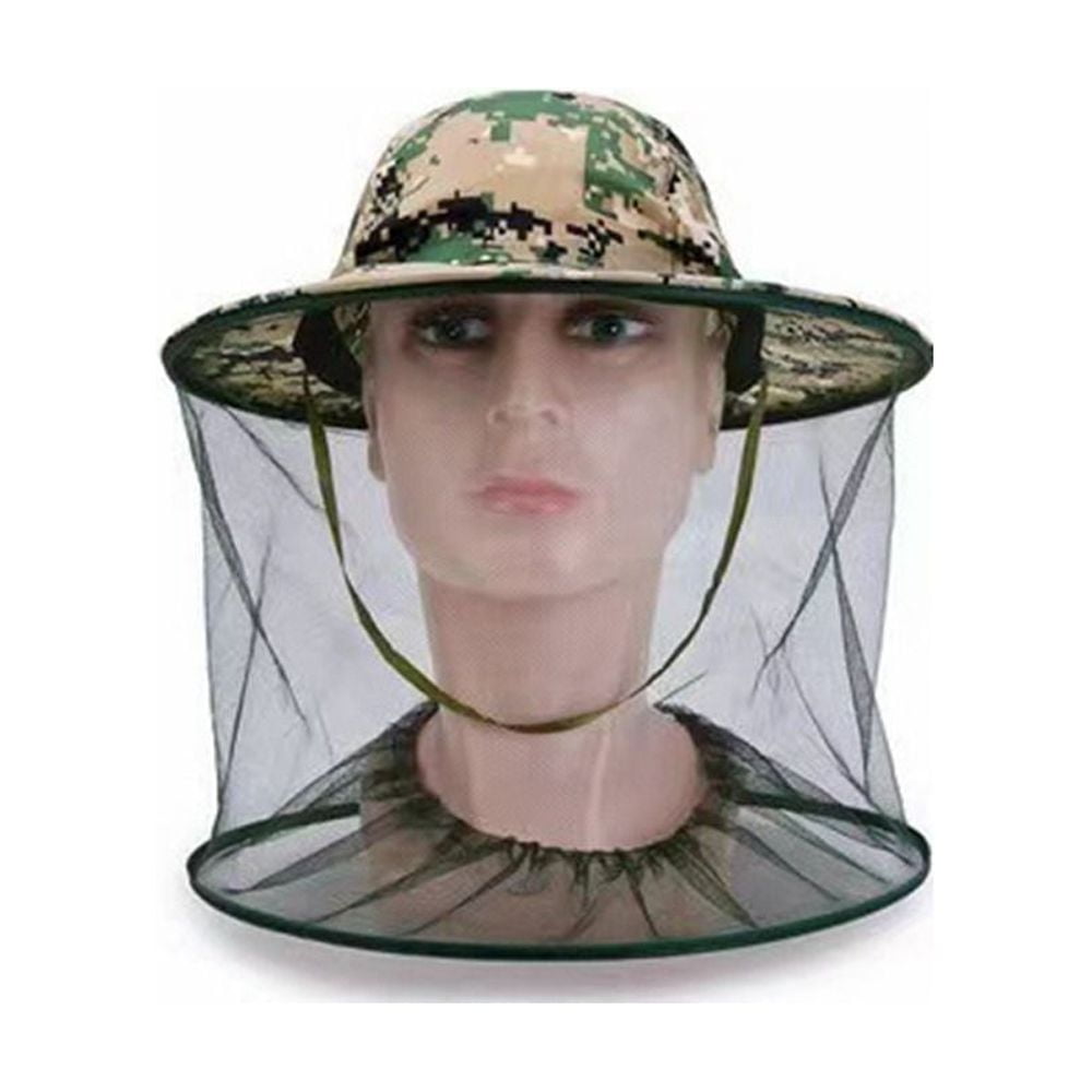 Hot Camo Yellow Shawl Hat Mosquito Prevention Camouflage Beekeeping Hat ...