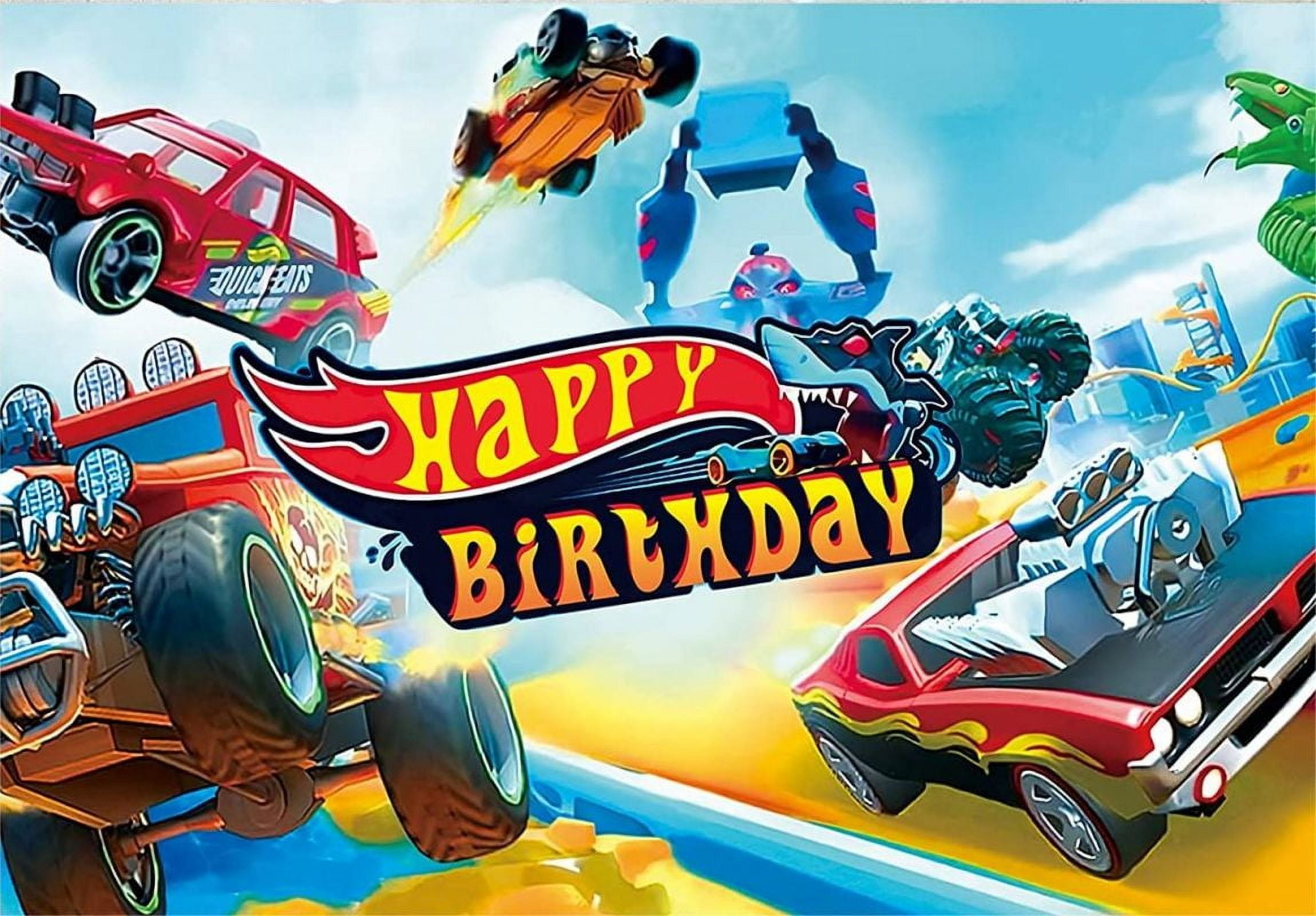 Hot Car Background Photography Backdrops Party Photo Banner Birthday ...