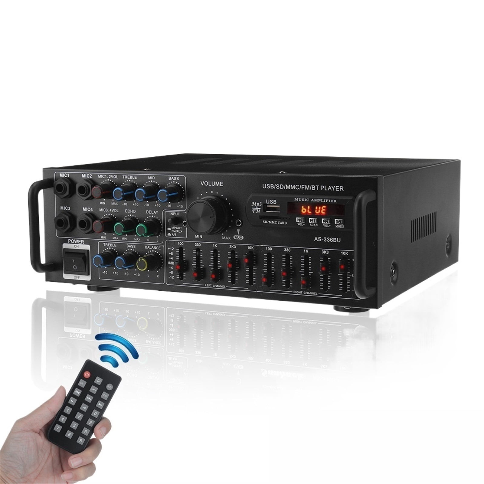 Hot Car Stereo Amplifier 2500W Surround Sound USB SD AMP FM DVD AUX LCD ...