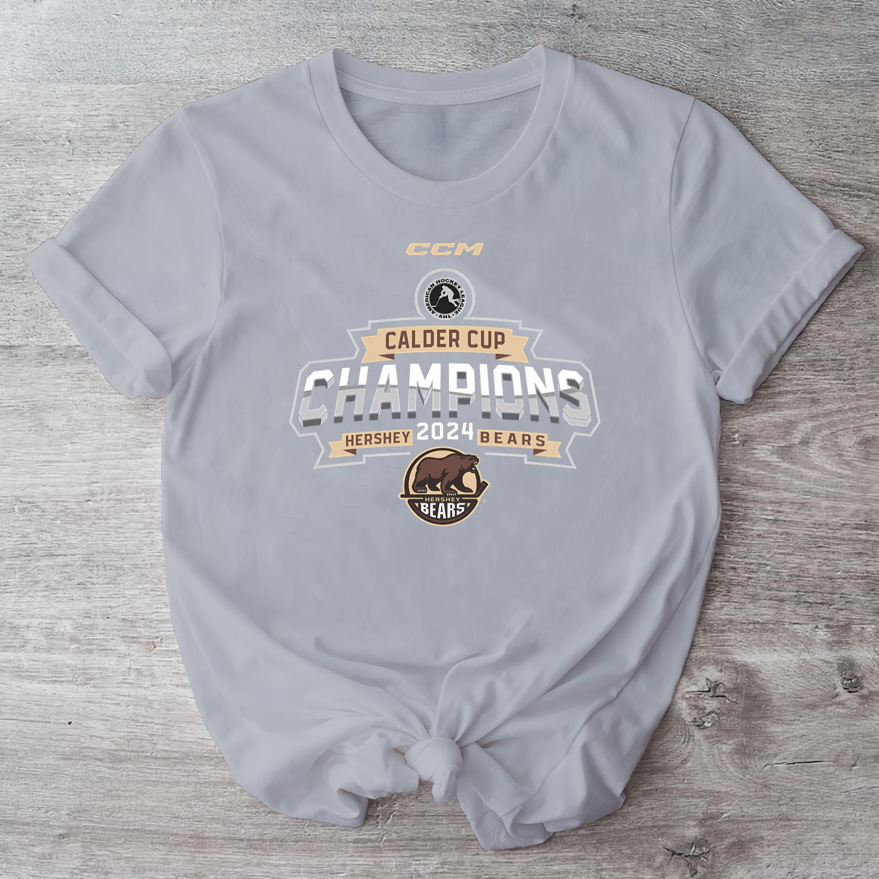 Hot Ccm Hershey Team Bears 2024 Calder Cup Champions Locker Room T ...