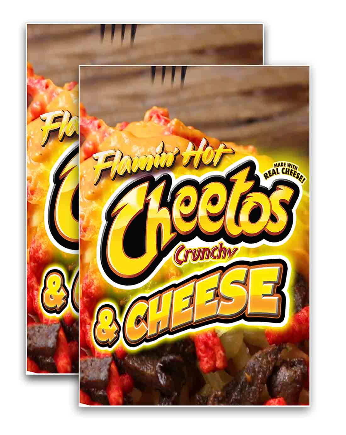Hot Cheetos And Cheese (24" X 36") Vinyl Decal Only (Pack of 2) |Sign ...