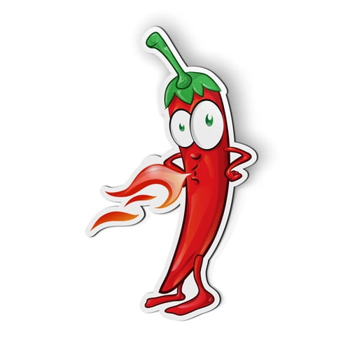 Hot Chili Pepper Spicy - 5" Magnet for Car Locker Refrigerator ...