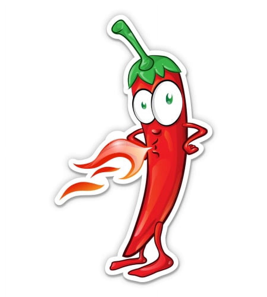 Hot Chili Pepper Spicy - 7" Vinyl Sticker - For Car Laptop I-Pad ...
