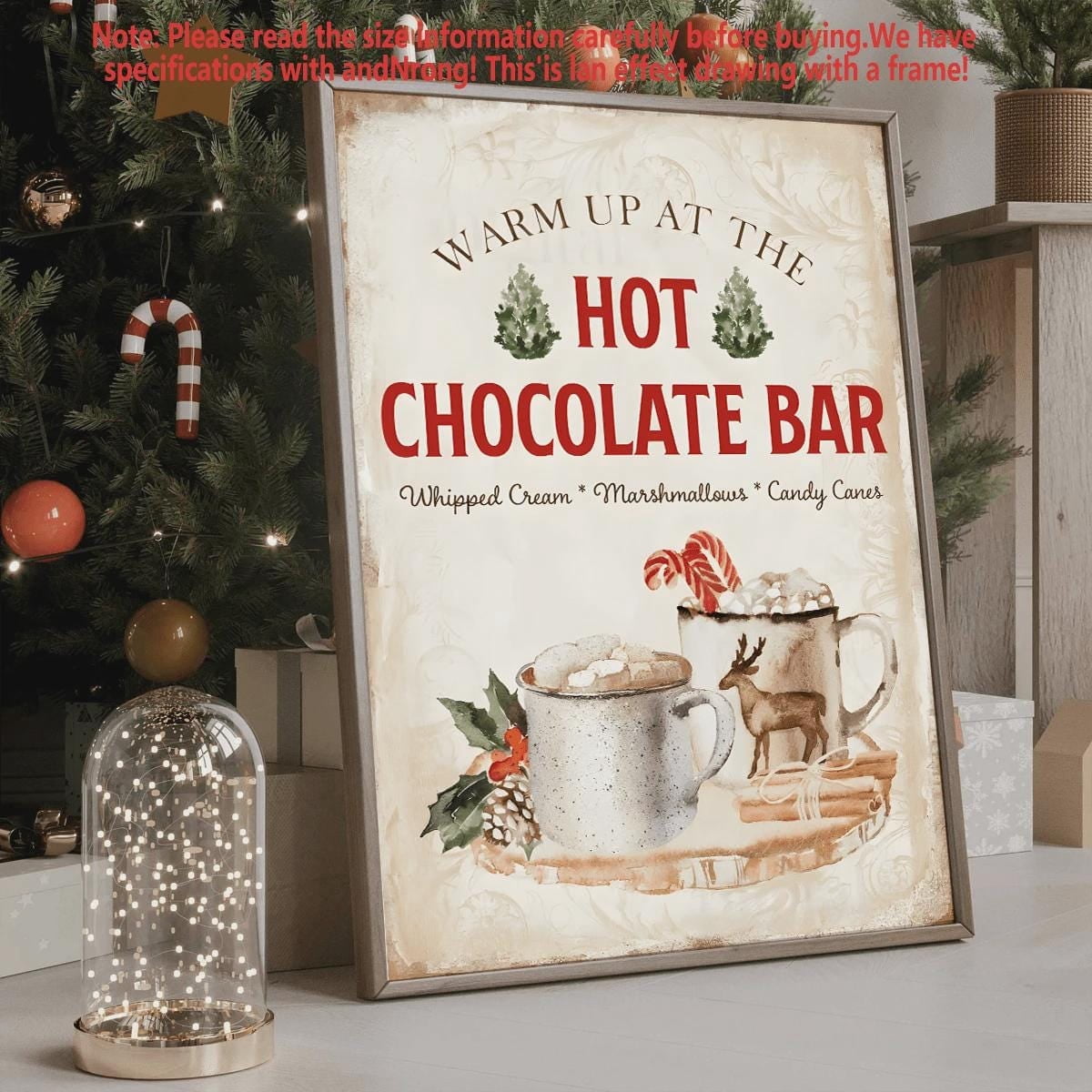 Hot Chocolate Bar Wall Art Poster Bohemian Cocoa Bar Print Poster ...
