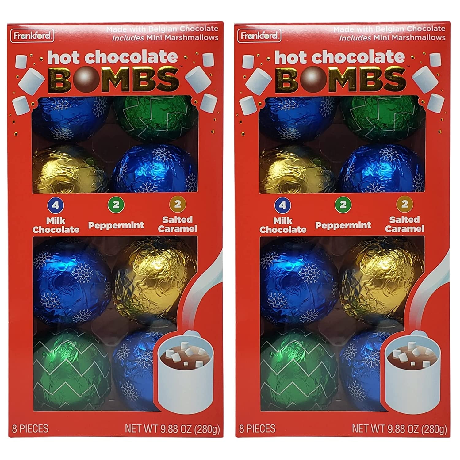 Hot Chocolate Bomb Variety Pack (8 Count) (2 Pack) - Walmart.com