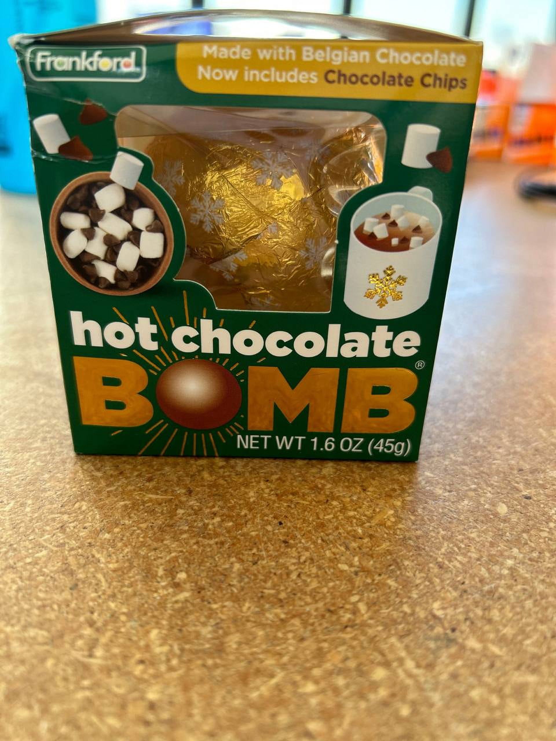 Hot Chocolate Bomb Wit Chocolate Chips By Frankford Pack Of 2 3.2 oz ...