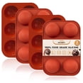 Hot Chocolate Cocoa Bomb Molds Hemisphere Silicone 2 Inch 4 Pack, Semi ...
