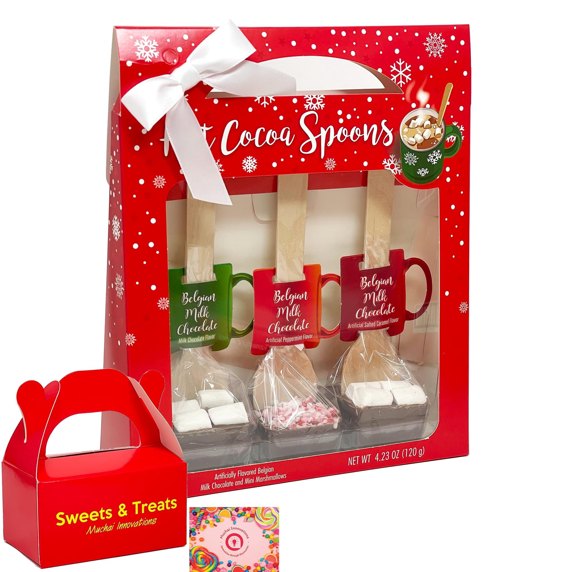 Hot Chocolate Cocoa Stirring Spoon Gift Set, 3-Pack – Belgian Milk ...