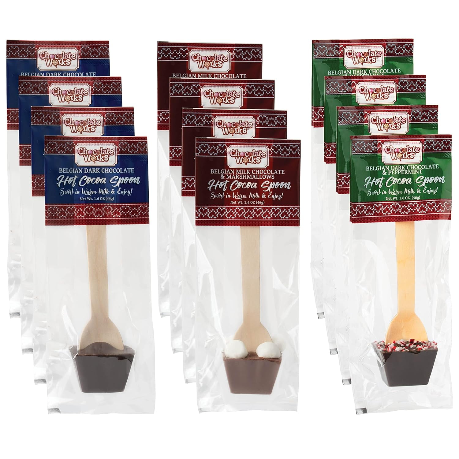 Hot Chocolate Spoons by , Flavor Variety Pack - Belgian Dark Chocolate ...