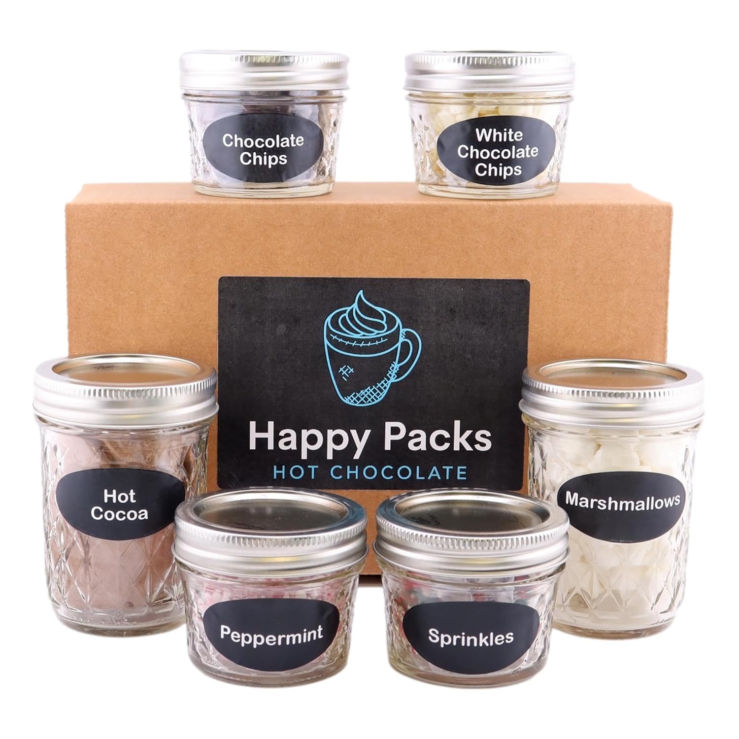 Hot Cocoa Bar Kit by | Includes Hot Cocoa Mix, Mini Marshmallows, Crushed Peppermint Candy ...
