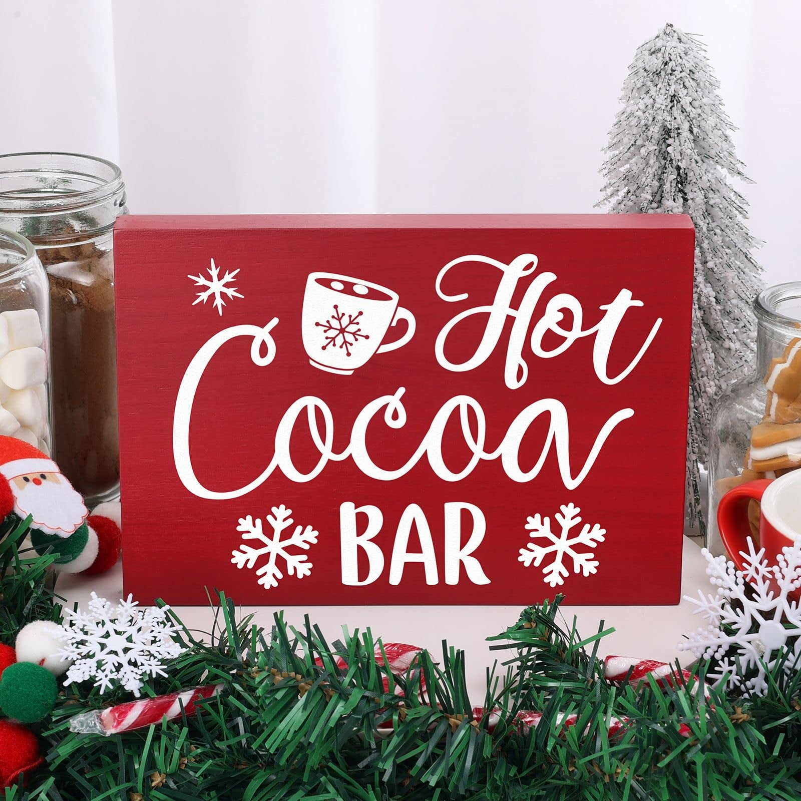 Hot Cocoa Bar Sign Hot Chocolate Station Sign Wood Coffee Bar Decor ...