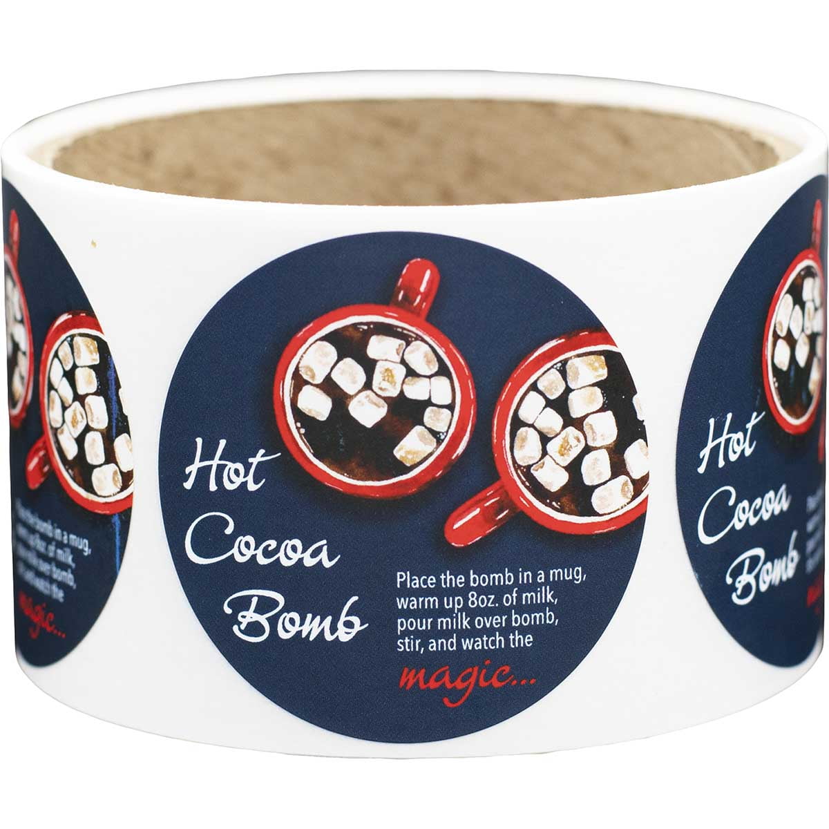 Hot Cocoa Bomb Instruction Labels | 2" Round - 50 Pack - Walmart.com