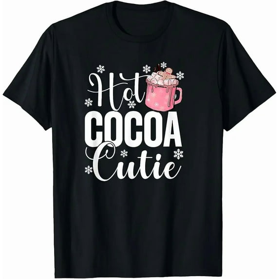 Hot Cocoa Cutie Cute Holiday Chocolate Lover Christmas Girls Unisex T ...