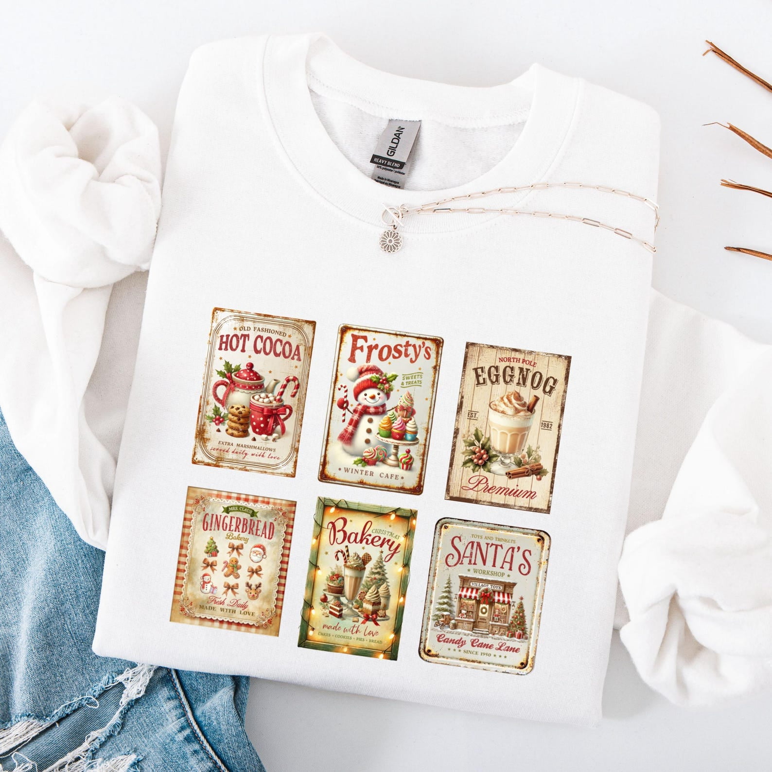 Hot Cocoa Frosty's Sweat, Santa's Bakery Gingerbread Sweat, Christmas ...