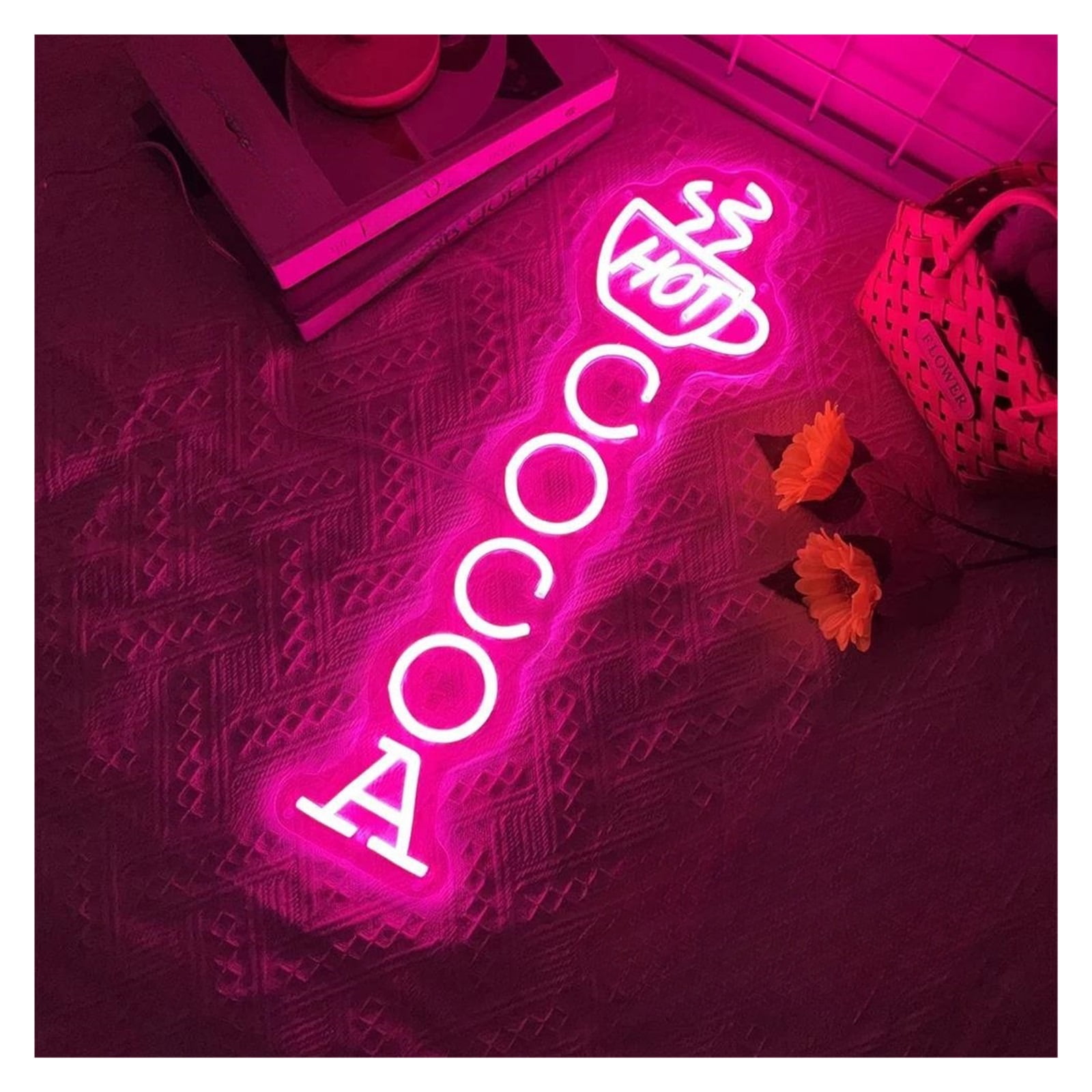 Hot Cocoa Neon Light LED Drink Logo Neon Signs For Wall Decor Canteen Dining Room Sweet Shop ...