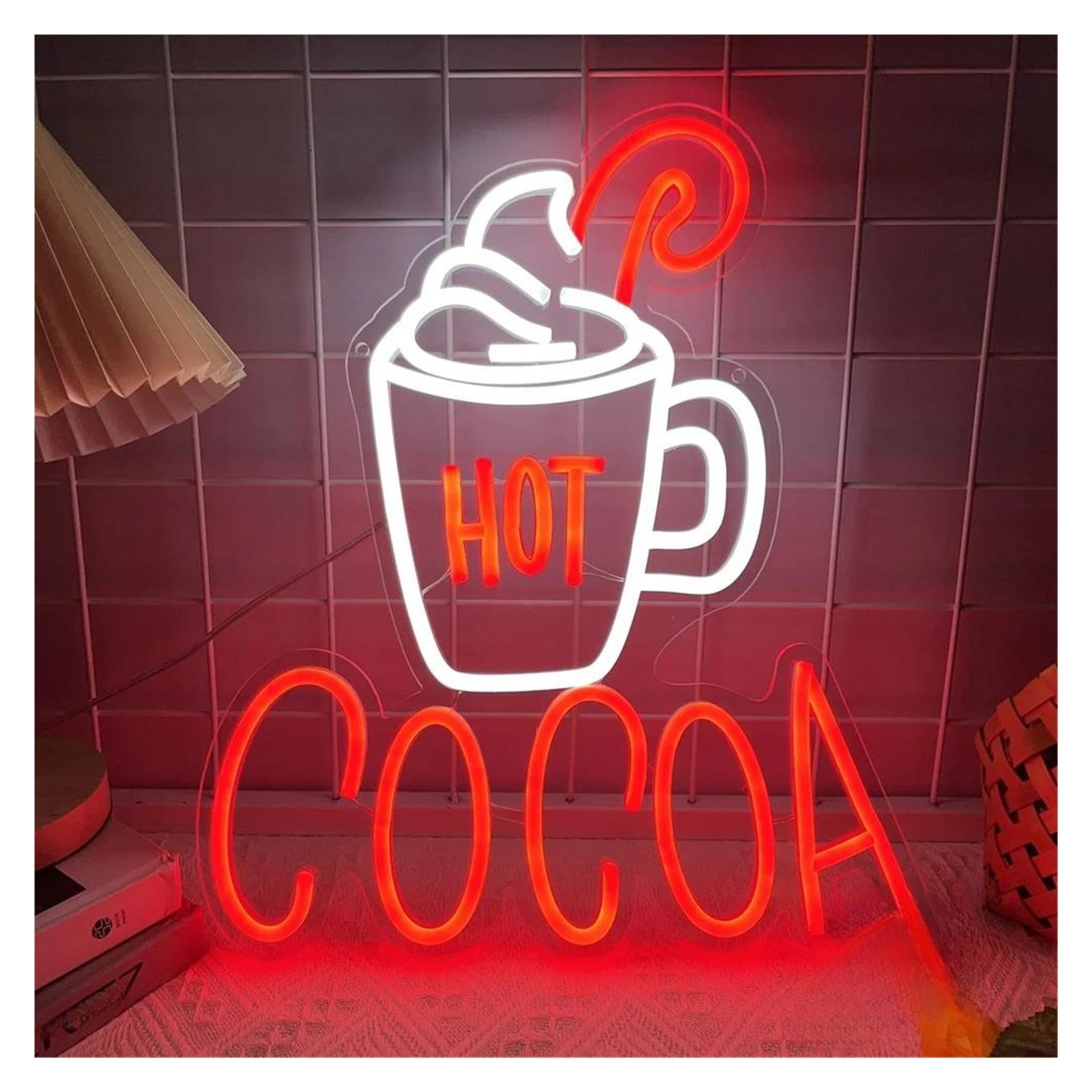 Hot Cocoa Neon Sign Coffee Bar Neon Lights Restaurant Breakfast Shop ...