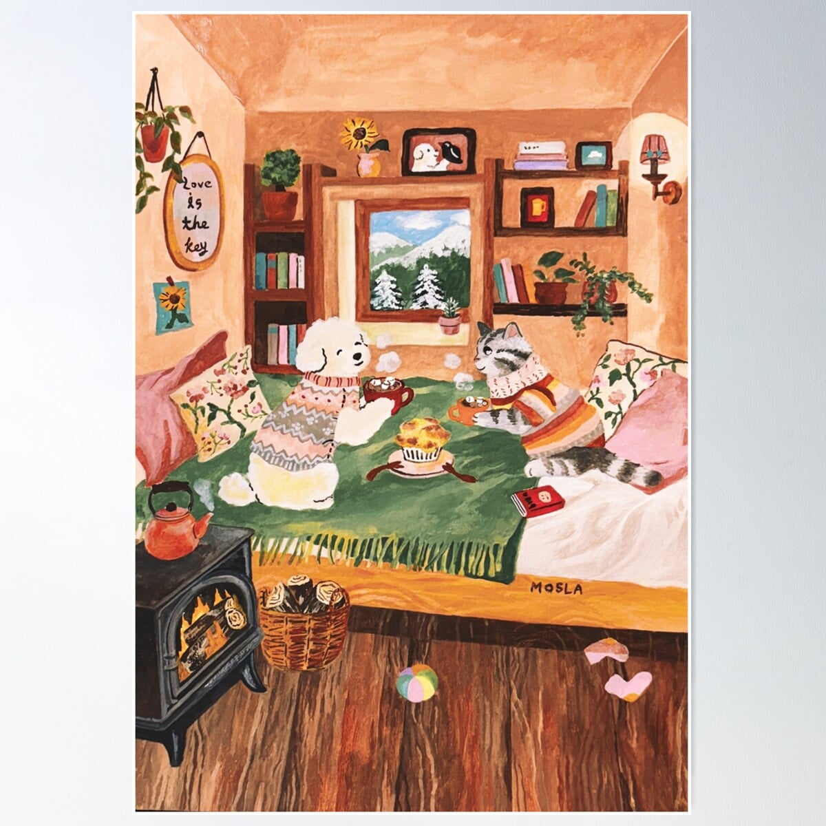 Hot Cocoa Poster Wall Art, Modern Wall Decor For Living Room Bedroom ...