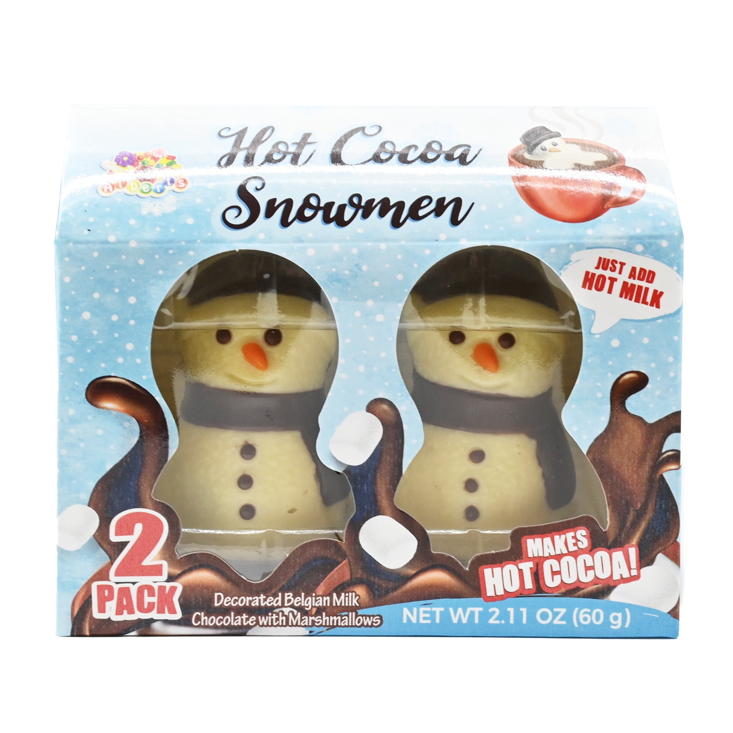 Hot Cocoa Snowman Toppers with Marshmallows 2pk - Walmart.com