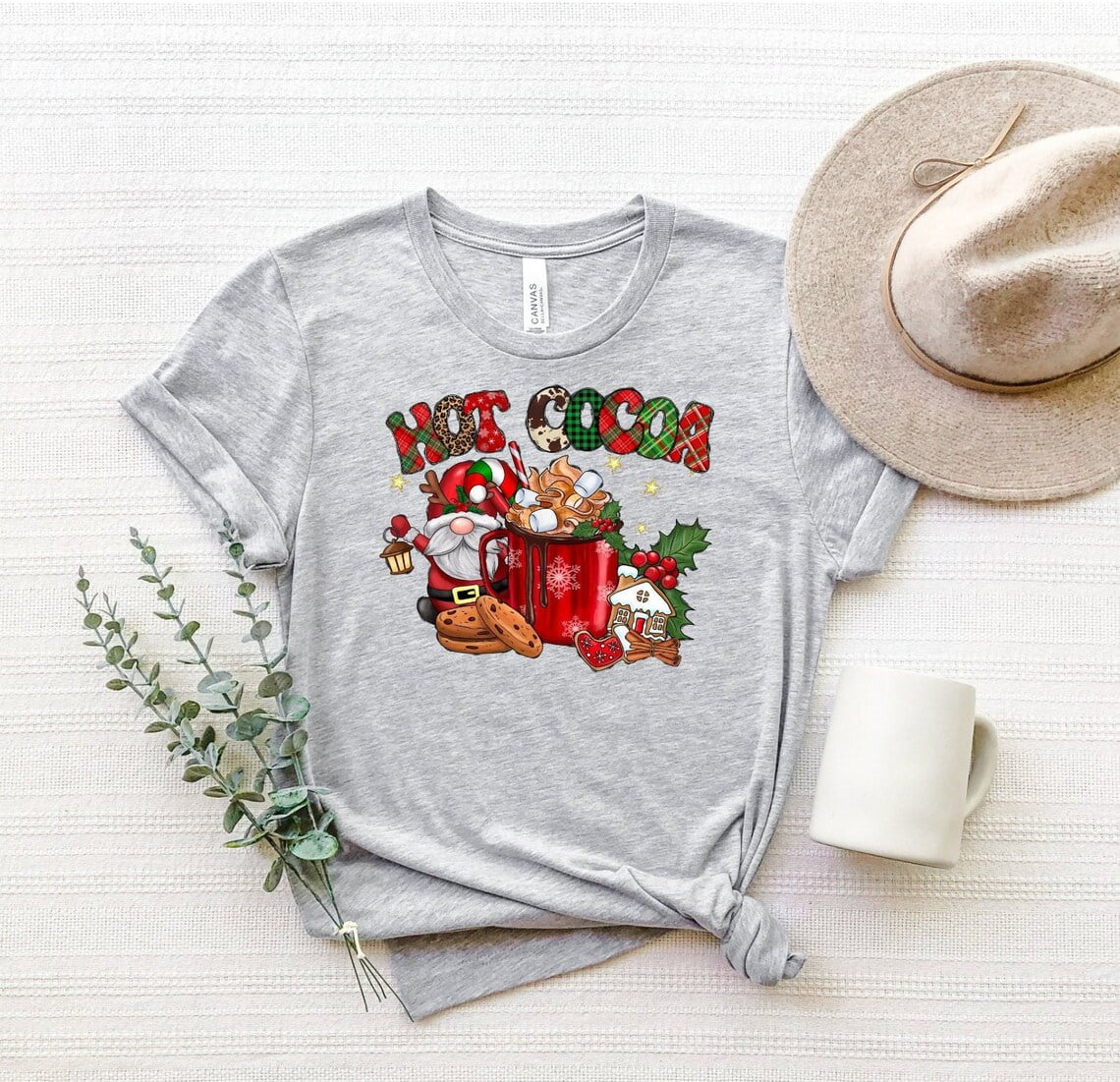 Hot Cocoa T-Shirt, Hot Cocoa Season Gnome Shirt, Season Hot Chocolate ...