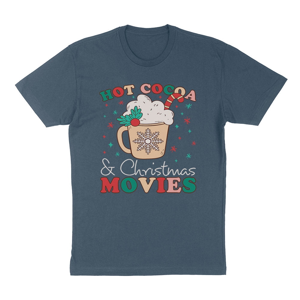 Hot Cocoa and Christmas Movies Shirt Unisex Large Indigo Blue - Walmart.com