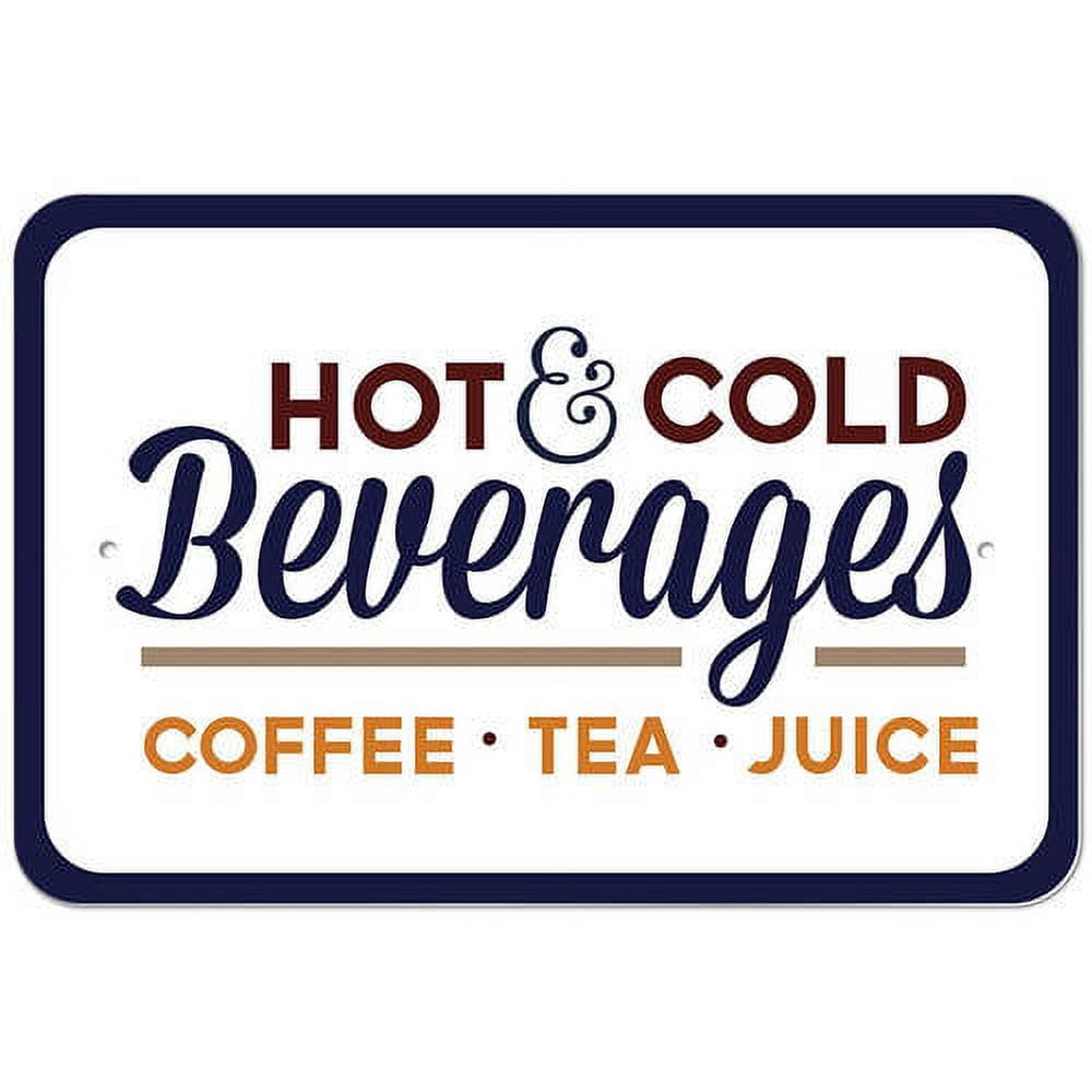Hot & Cold Beverages Coffee Tea Juice Sign - Walmart.com