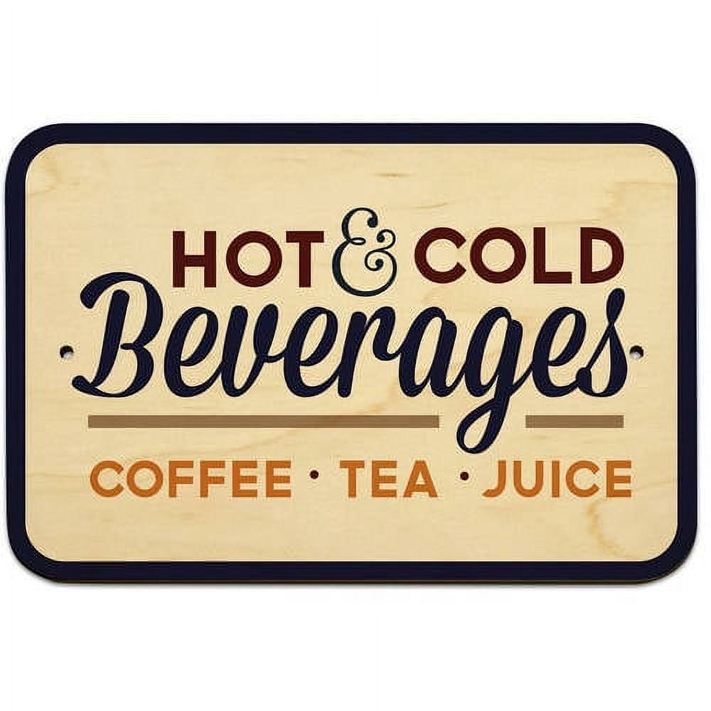 Hot & Cold Beverages Coffee Tea Juice Sign - Walmart.com