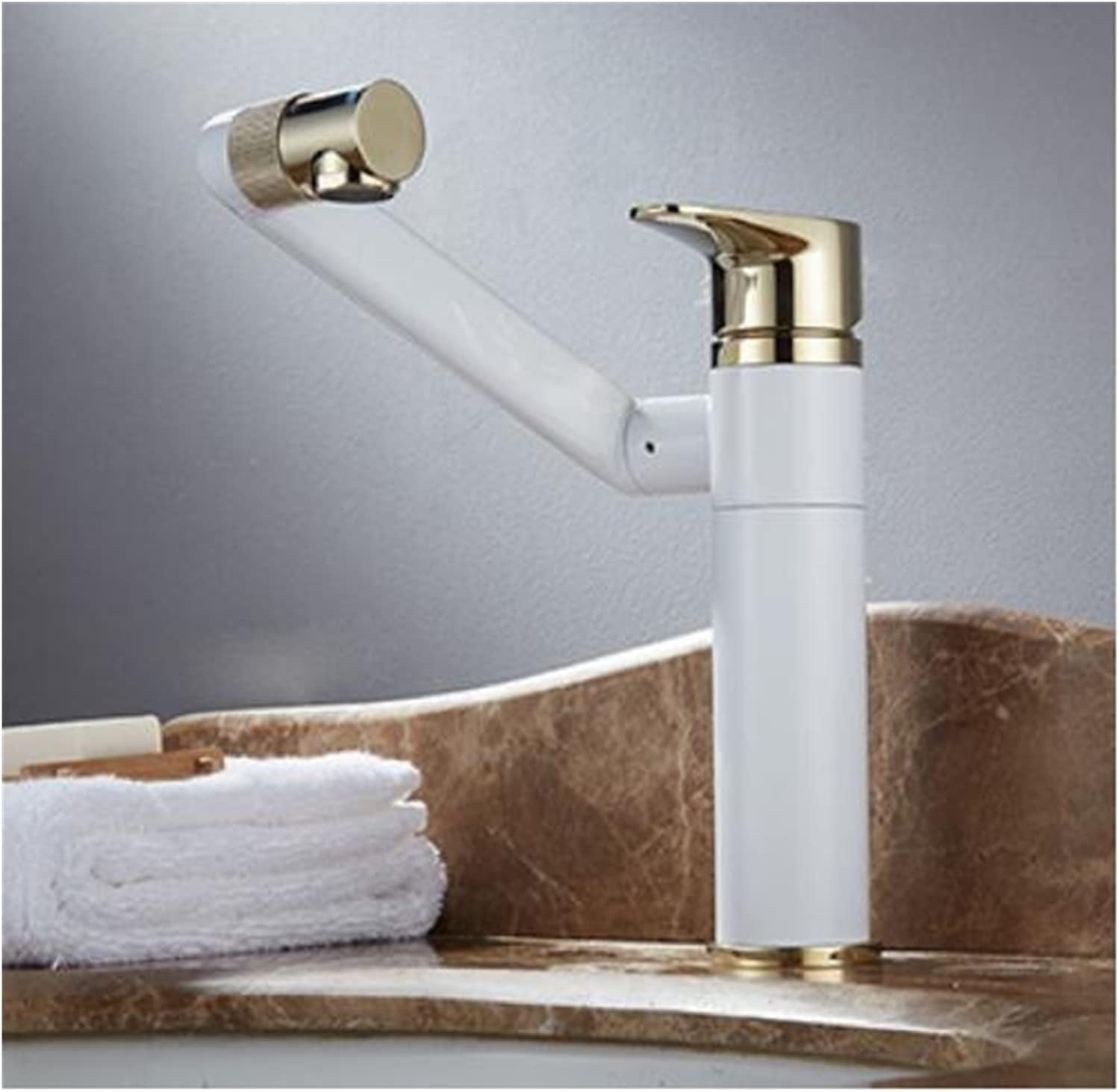 Hot & Cold Brass Basin Crane Gold/Chrome/Antique Bronze/Black 360 ...