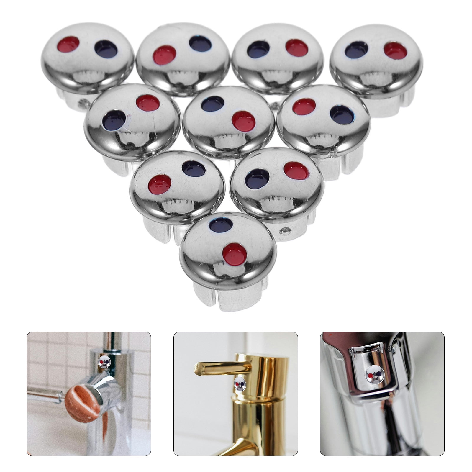 Hot And Cold Faucet Sign,10Pcs Hot And Cold Water Faucet Label ...