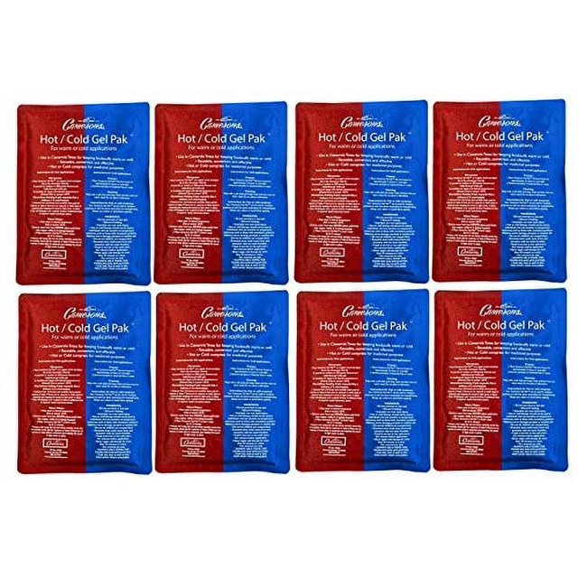 Hot or Cold Gel Pack Set of 8- XL Size (8 x 11) Reusable Ice Pak for ...