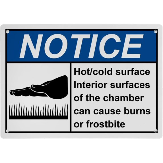 Hot Cold Surface Sign, Industrial Hot Burn Sign 8"x12" UV Resistant ...