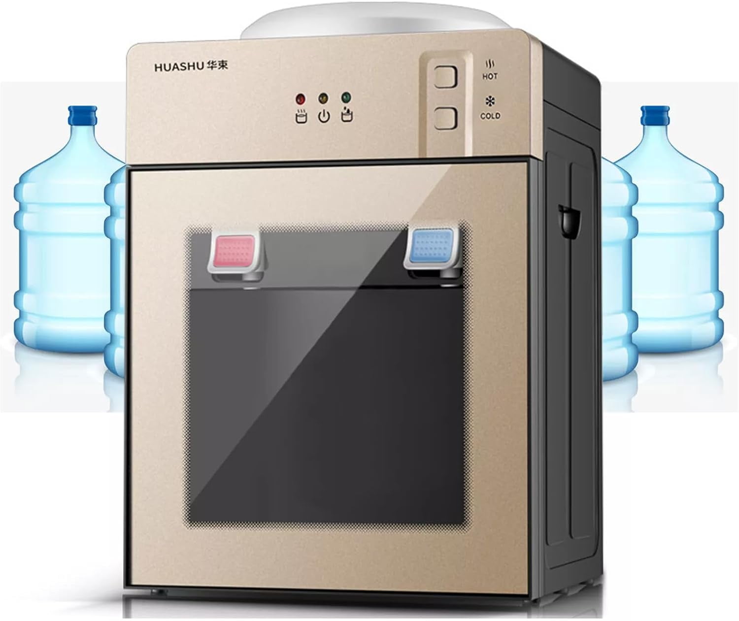 Hot and Cold Water Dispenser, 3/5 Gallon Top Loading Water Cooler ...