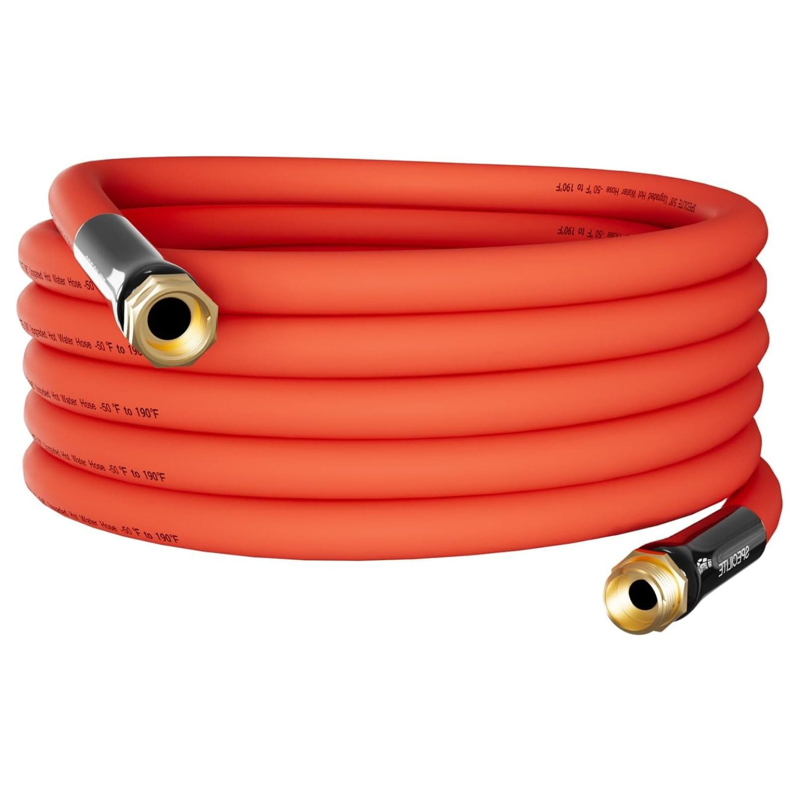 Hot/Cold Water Hose 3/4" x 25 ft,Heavy Duty Red Garden Hose -50℉ to 190℉,Flexible & Lightweight ...