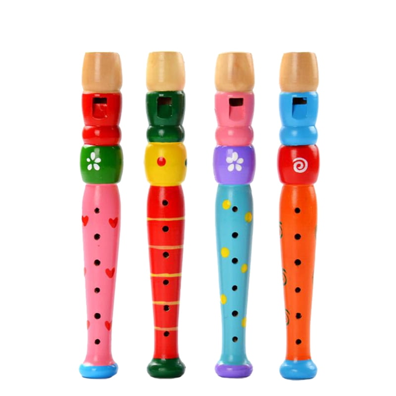 Hot Colorful Wooden Flute Music Instrument Trumpet Buglet Hooter Kids ...