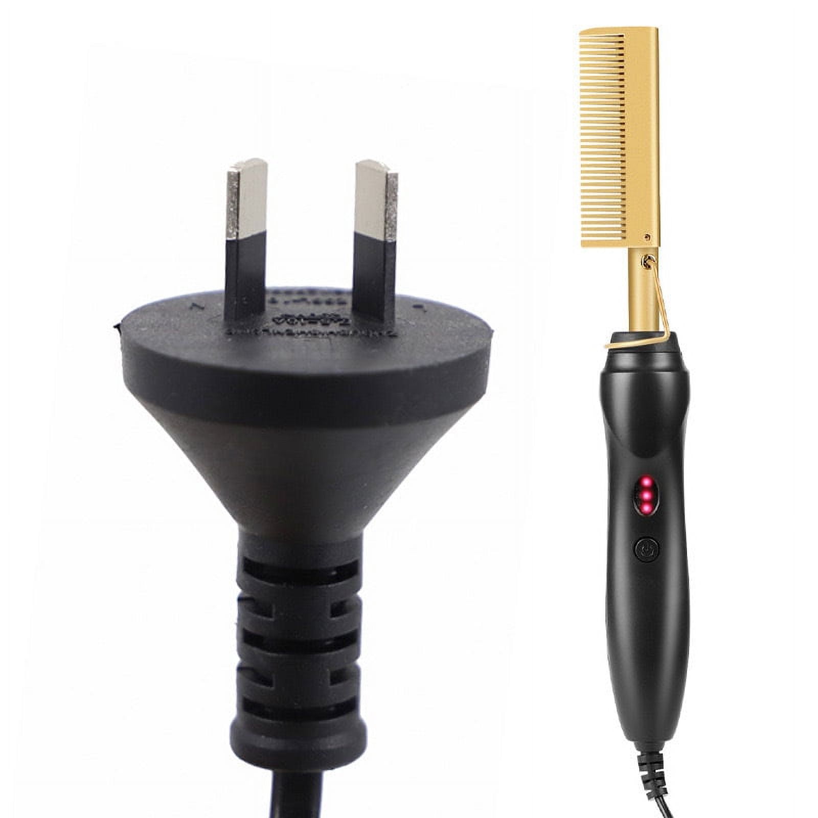 Hot Comb Hair Straightener Comb, Electric Heating Straighten Comb, Anti ...