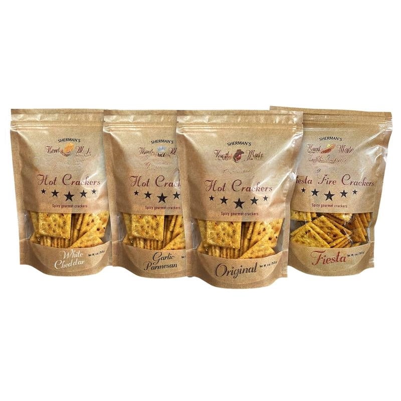 Hot Cracker Variety Pack - 4 Pack of Crispy Snack Crackers with ...