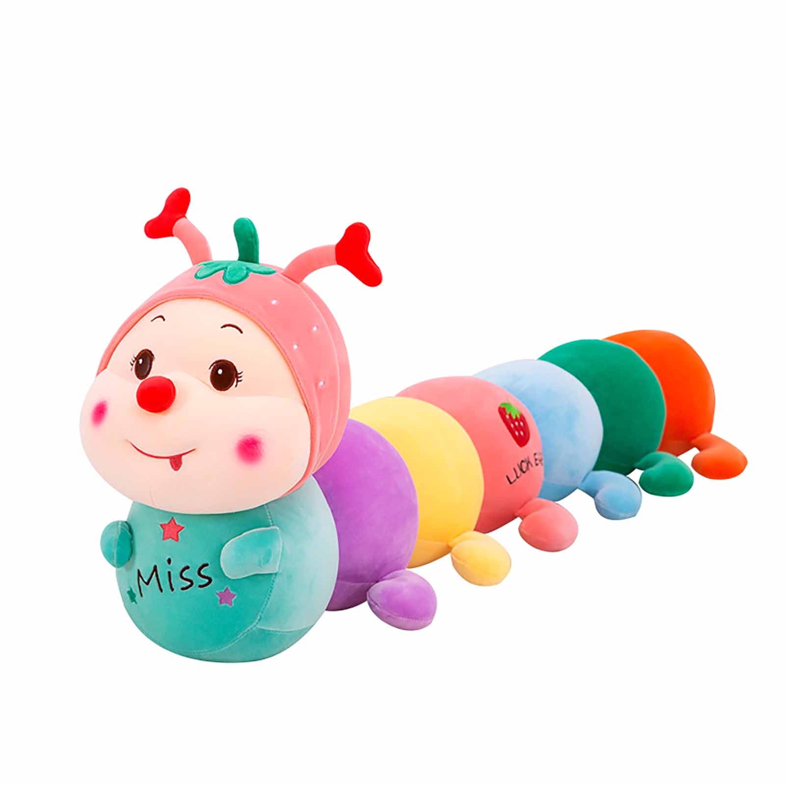 Hot Creative New Cute Strawberry Caterpillar Plush Toy Adorable Upright ...