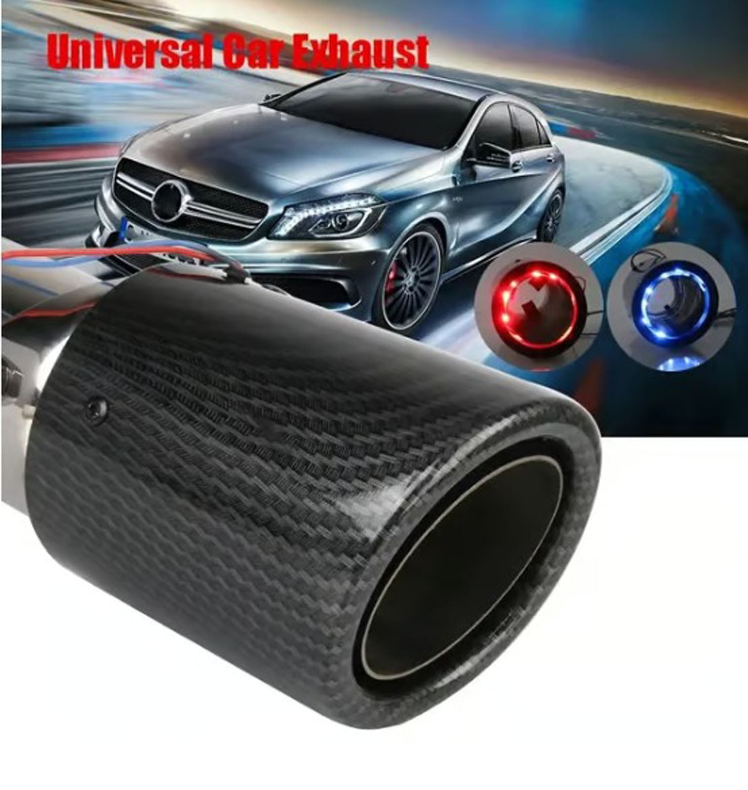 Hot Deal, Car Flame Effect LED Light, Stainless Steel Exhaust Pipe ...