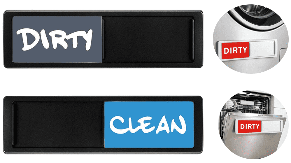 Hot Deal! Dishwasher Magnet Clean Dirty Sign, Plastic Slide Indicator ...