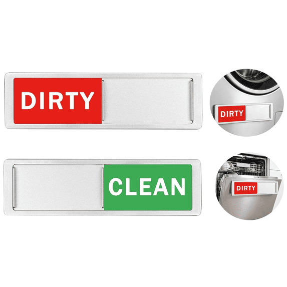 Hot Deal! Dishwasher Magnet Clean Dirty Sign, Plastic Slide Indicator ...