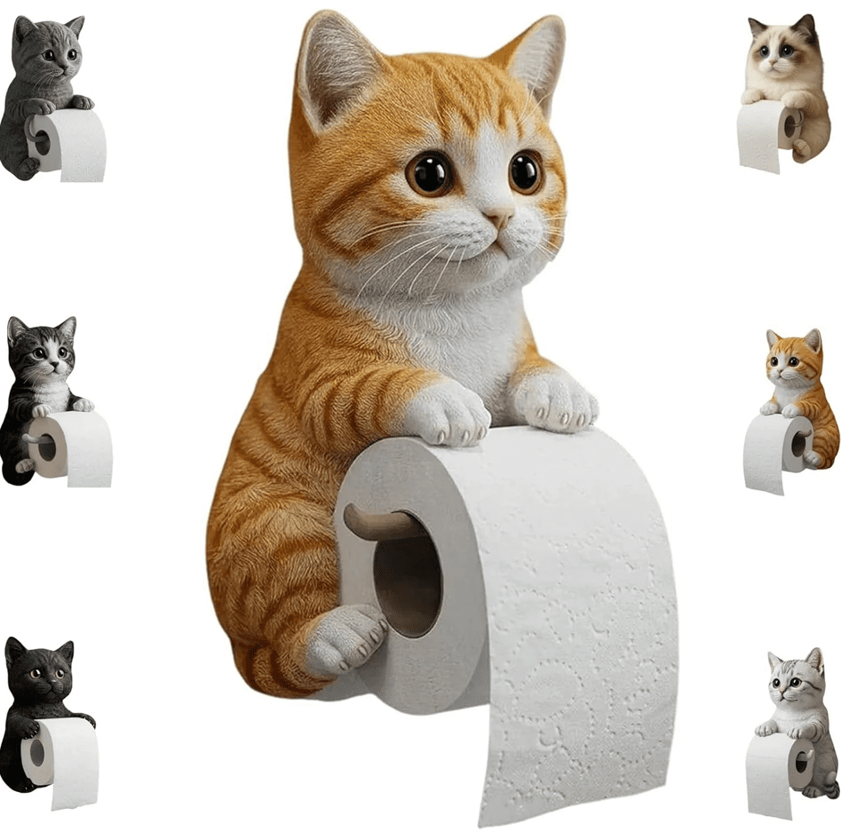 Hot Deal! Funny Adorable Animal Roll Holder No Drilling Animal Statue ...