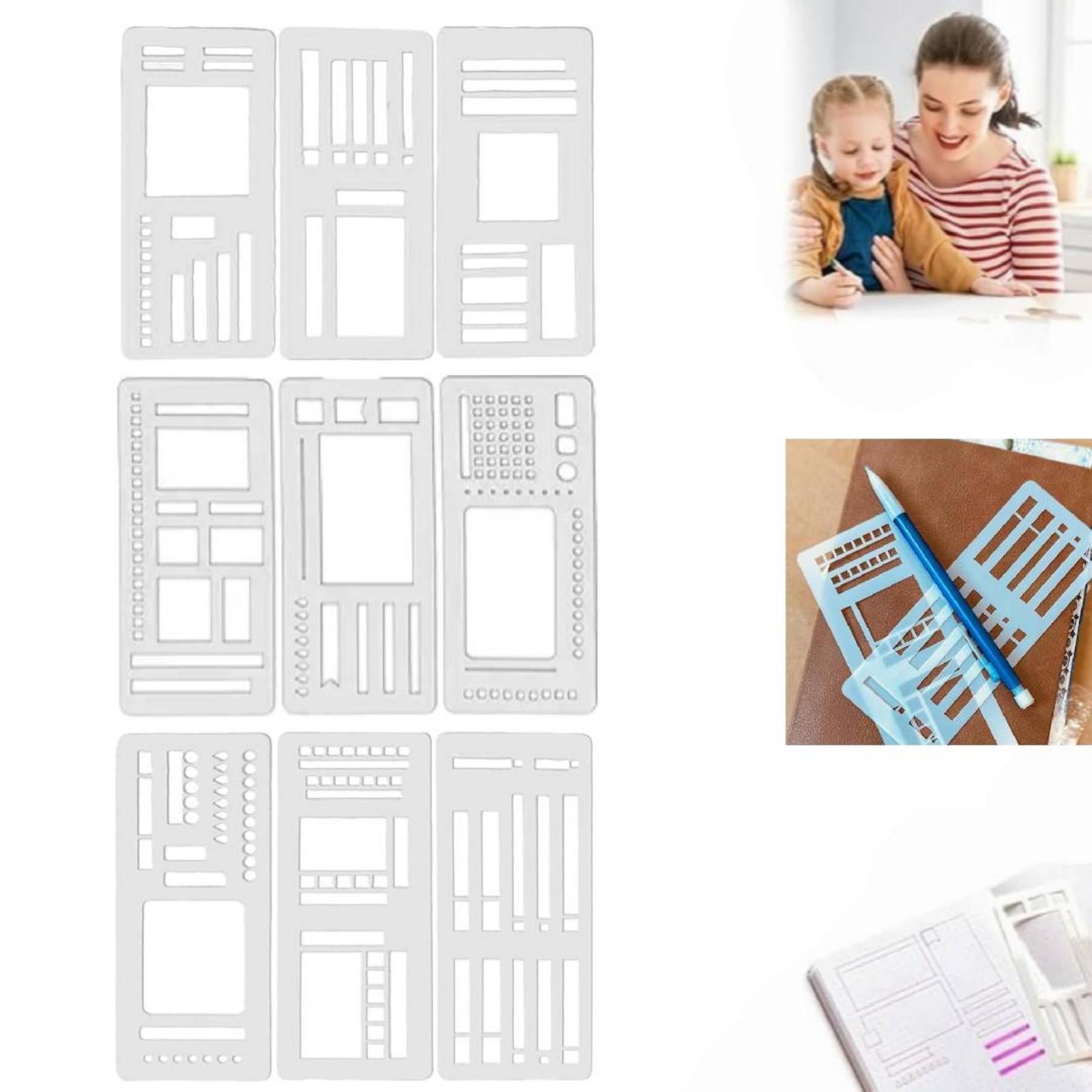 Hot Deal! Handmade Flexible Record Template, 3-Pack Stencils Drafting ...