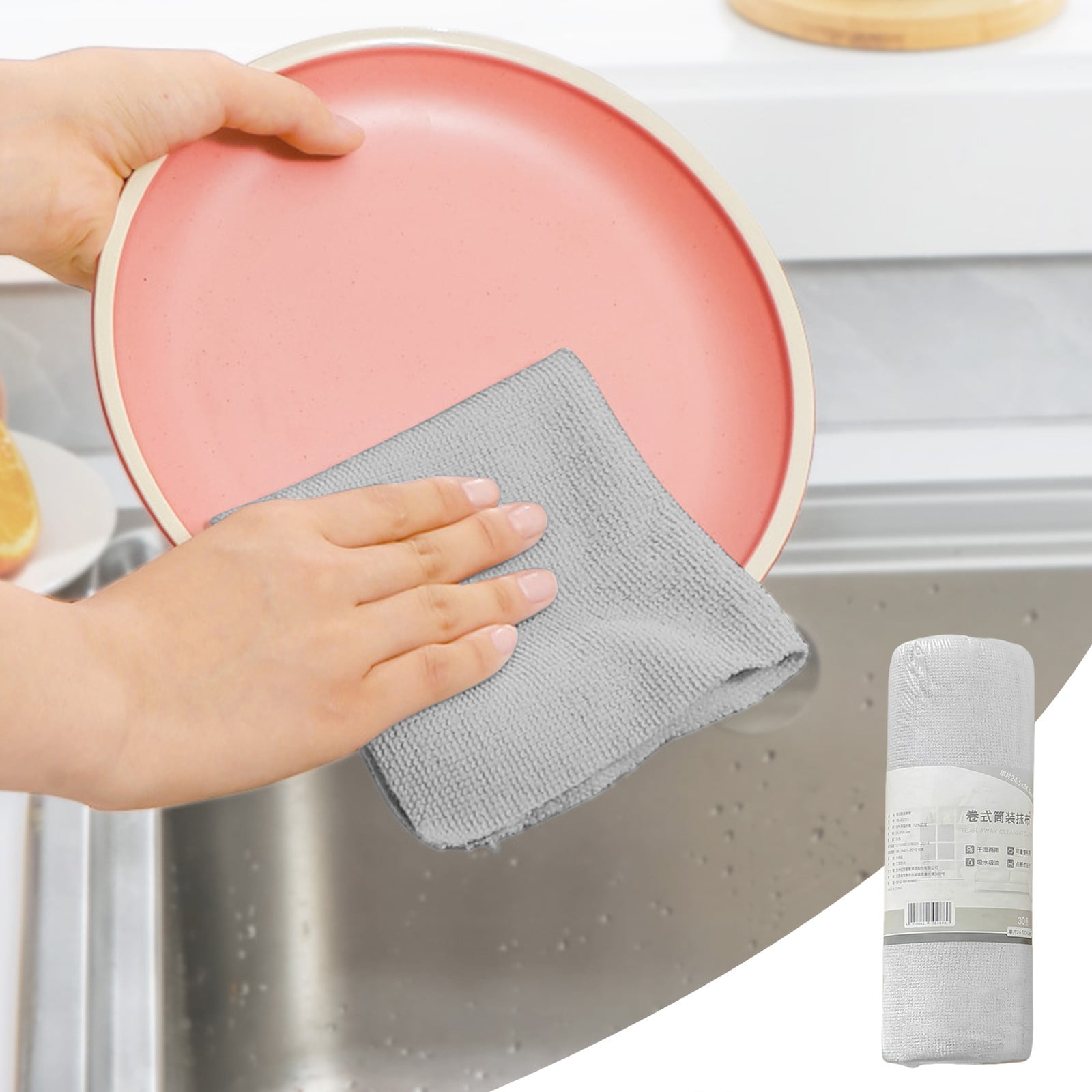Angeler Roll Cleaning Wipes, Lazy Wet Dry Towels, Disposable Kitchen ...