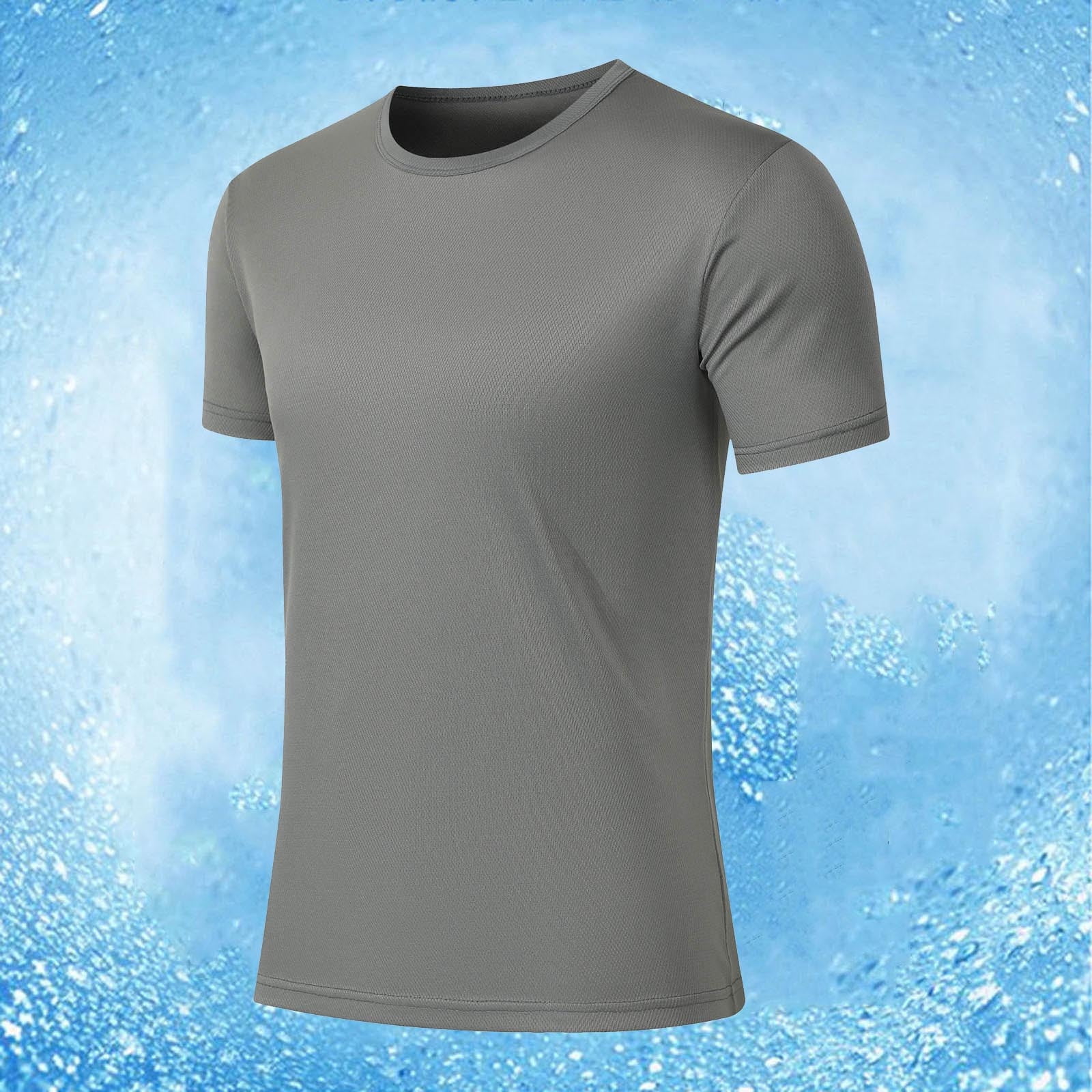 Hot Deal! Luxalzxs Lightweight Mens Mesh Shirts Plus Size Round Neck ...