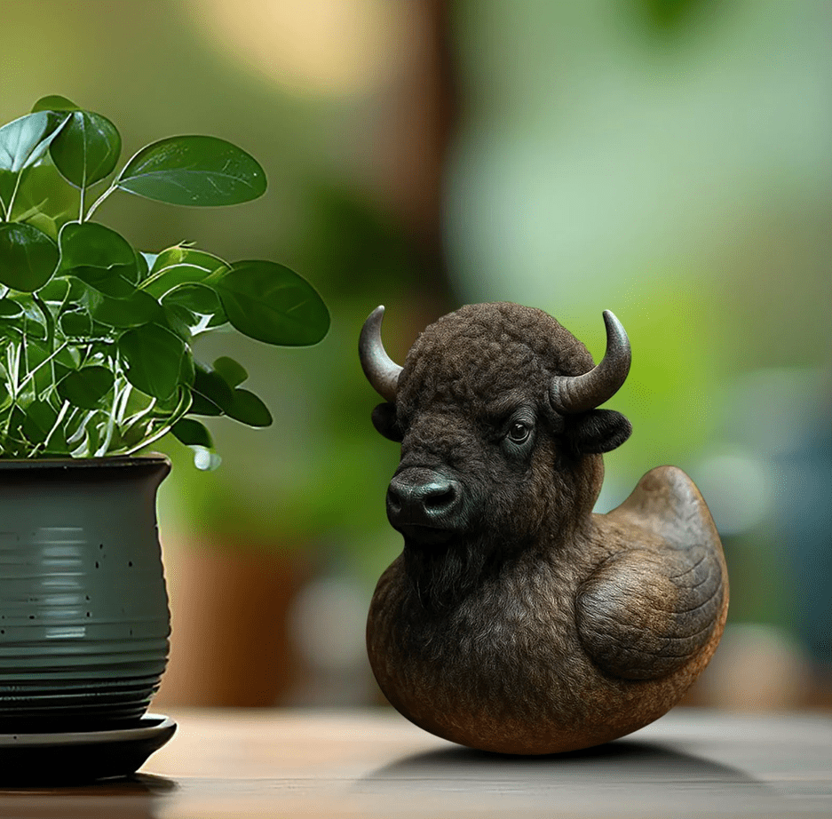 Hot Deal! Wild Animal Cattle Duck Lifelike Miniature Art 3.94" Hand ...