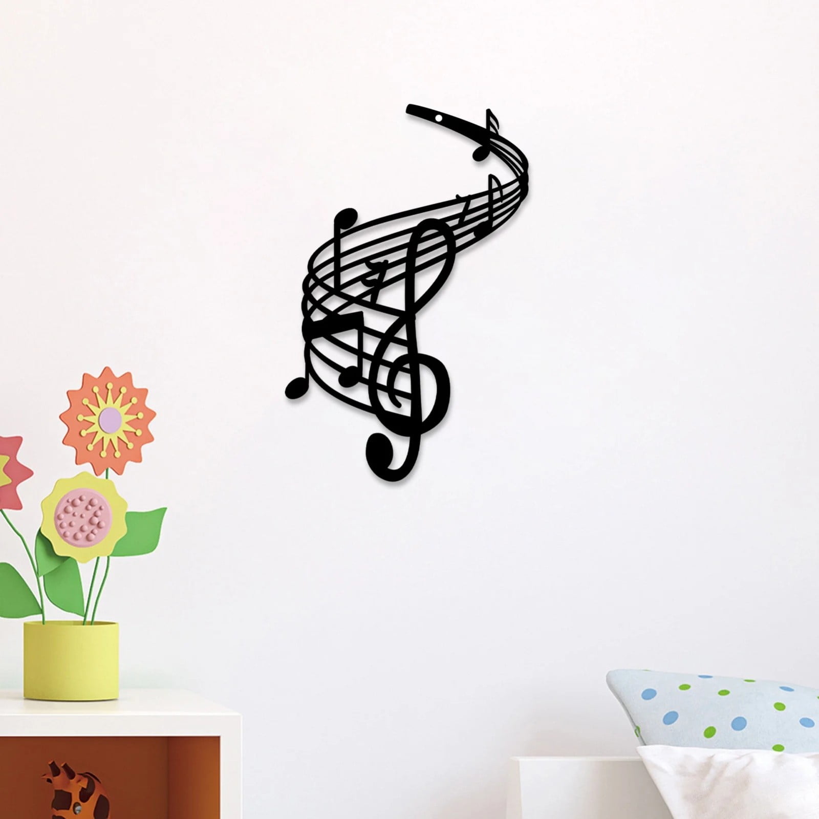 Hot Deals! Lssam Music Wall Art,Music Decor,Vintage Treble Clef Wall ...