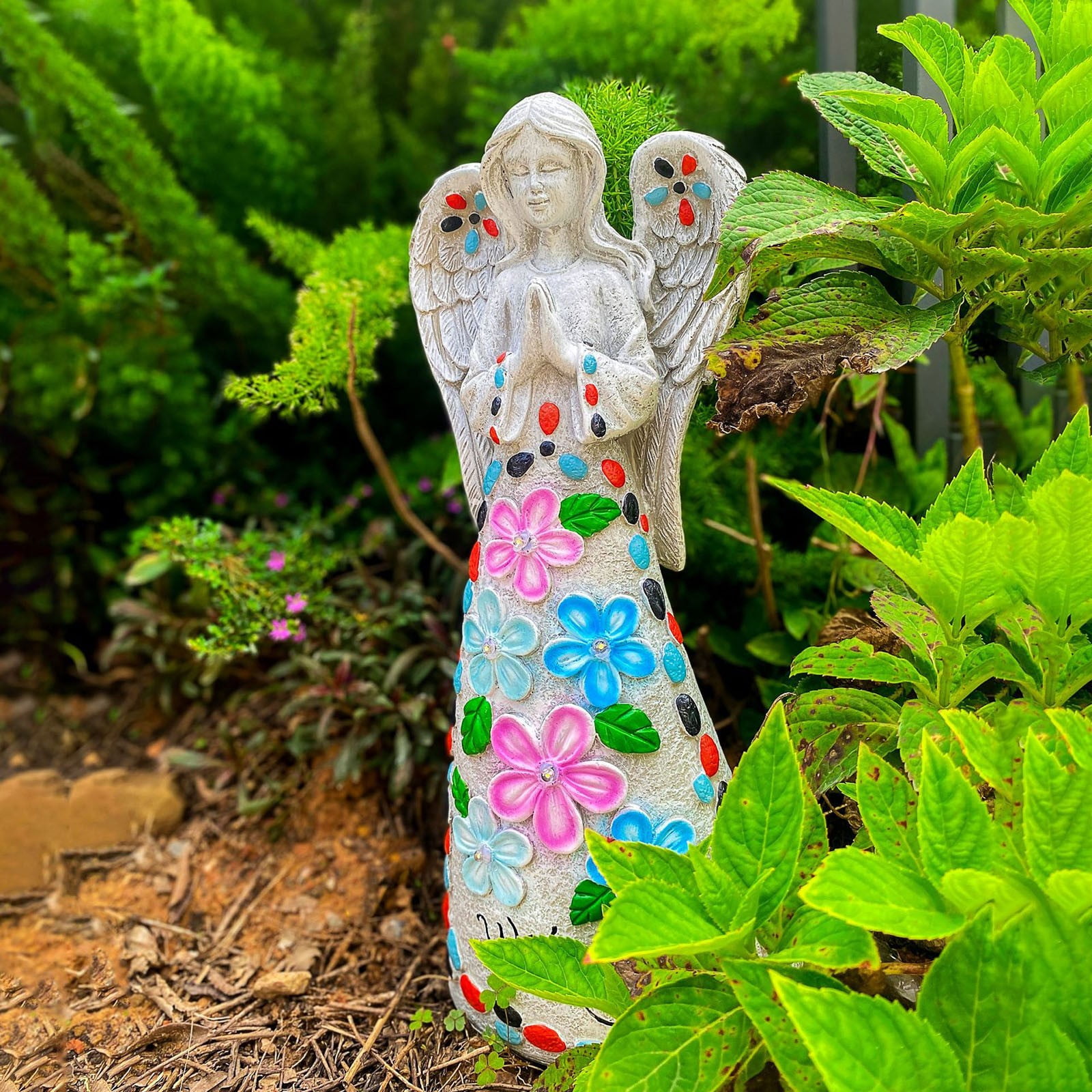 Hot Deals! Lssam Solar Statue,Angel Statues For Garden,Praying Angel ...