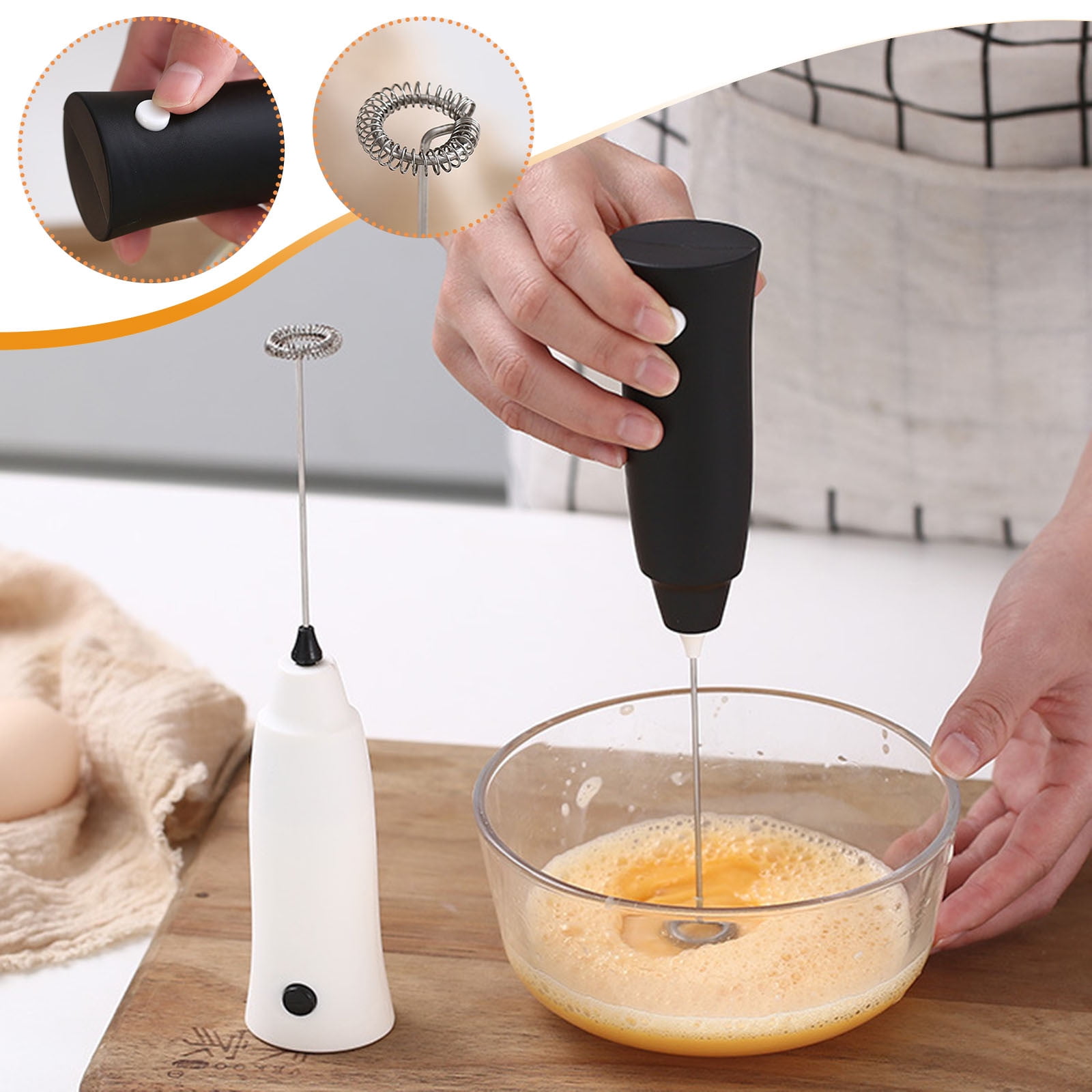 Hot Deals, Mini Milk Beater, Handheld Whisk, Stainless Steel, Easy ...