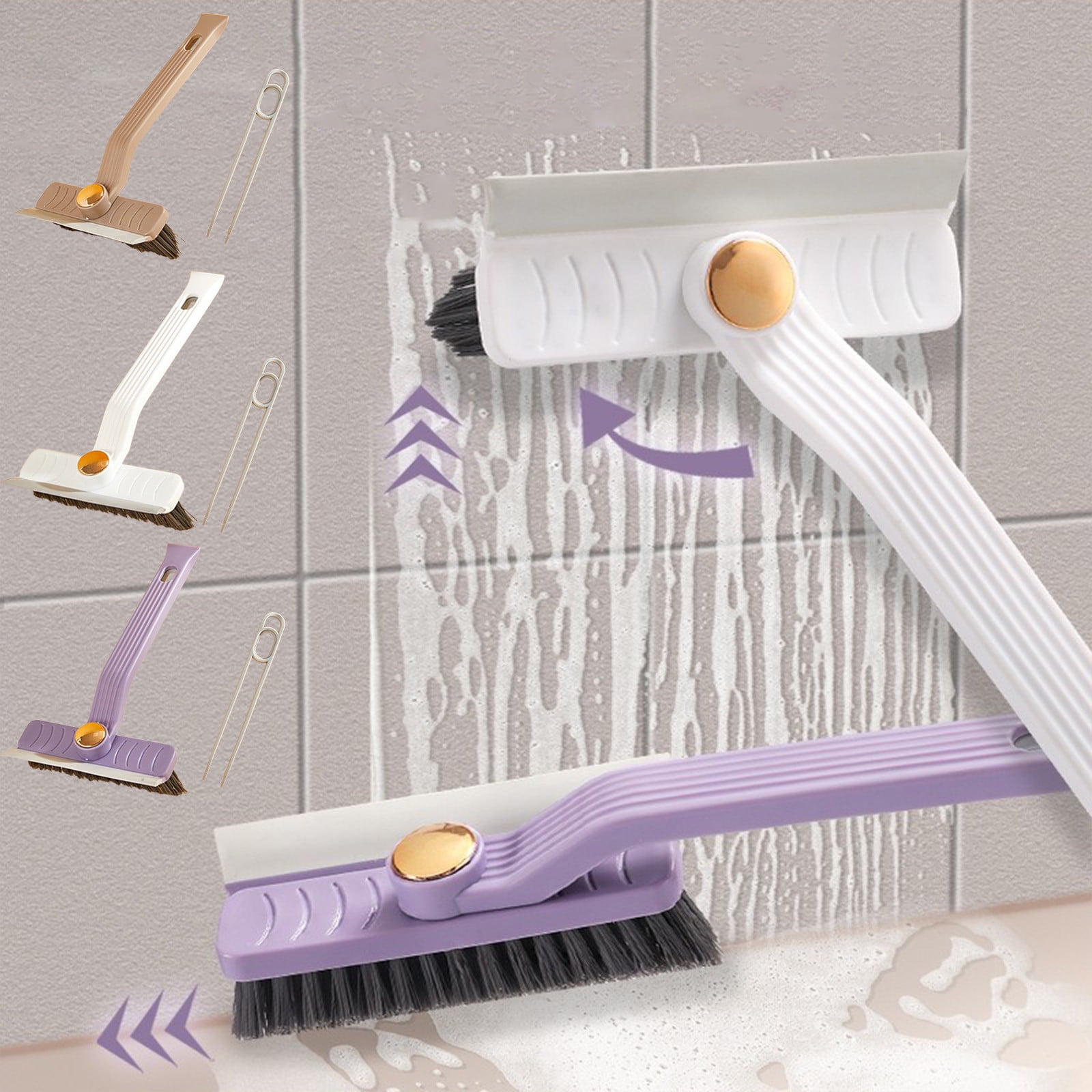 Hot Deals, Rotating Multi-tool Bathroom Floor Brush, Slot Edge Cleaning ...