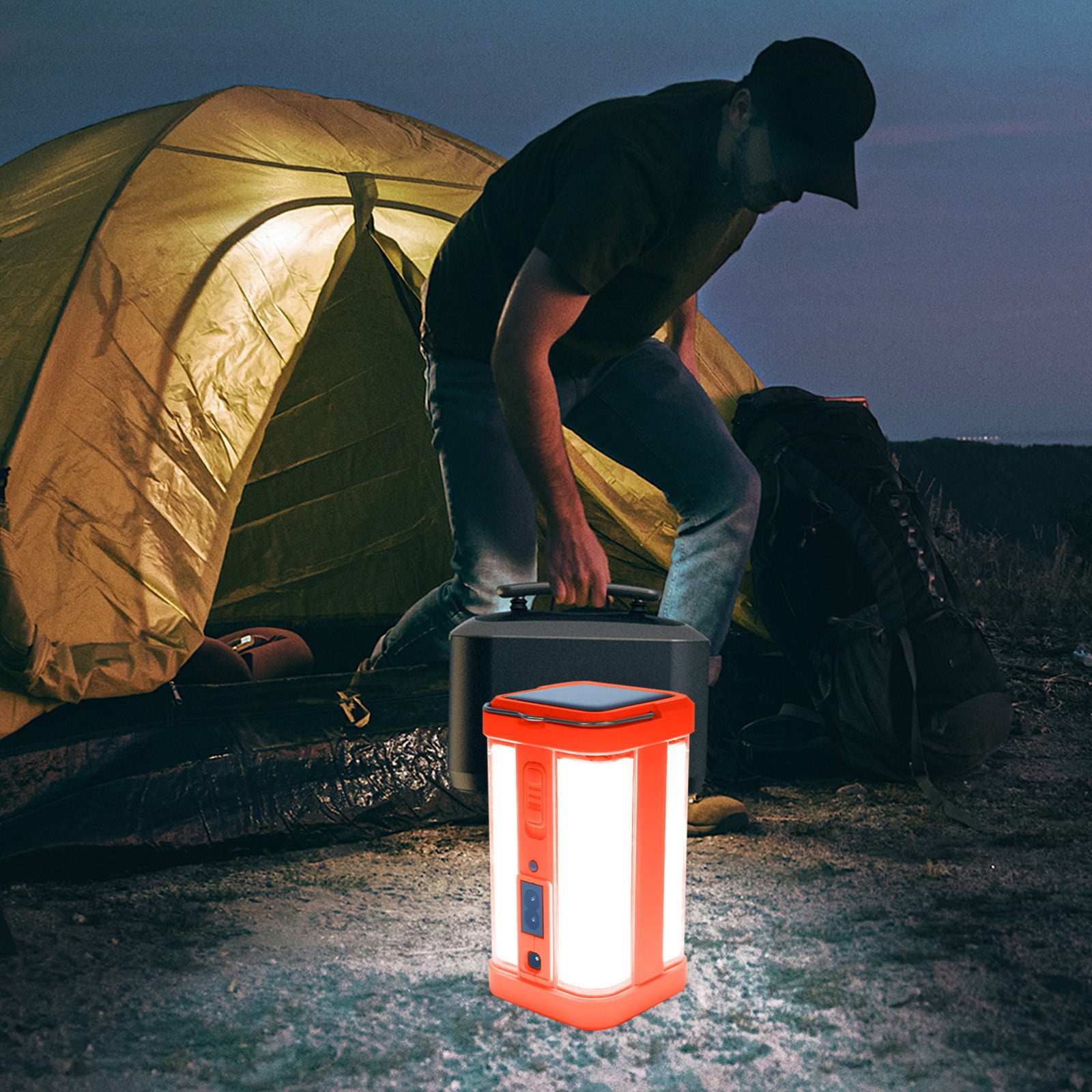 Hot Deals, Solar Camping Light, Emergency Outdoor Charging, Waterproof ...