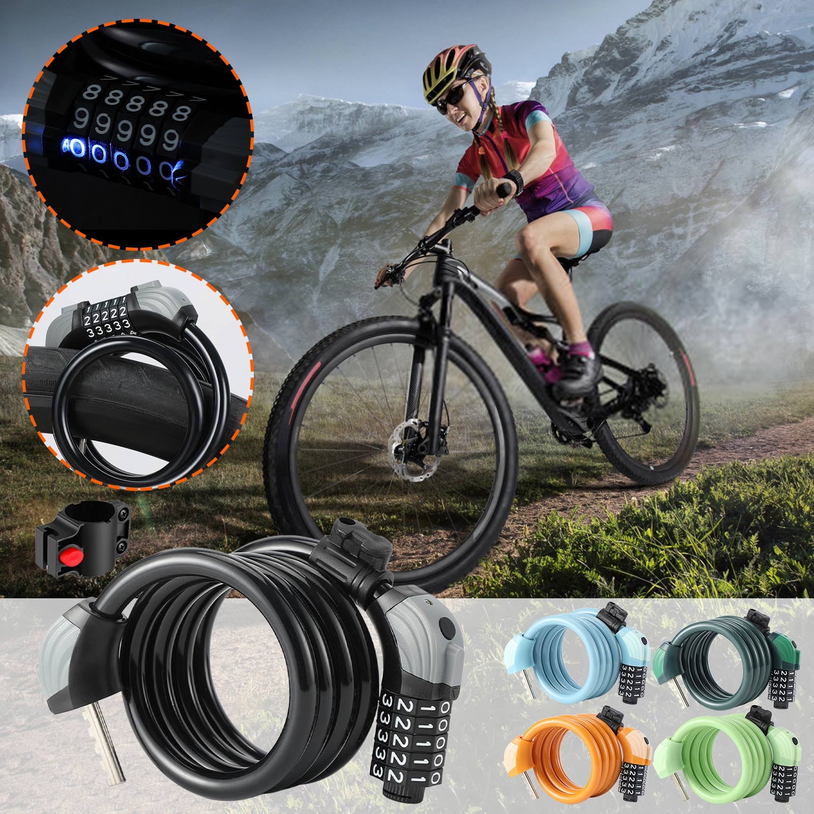 Hot Deals for Summer, Vsgery Lock Cable Combination Lock, High Security ...